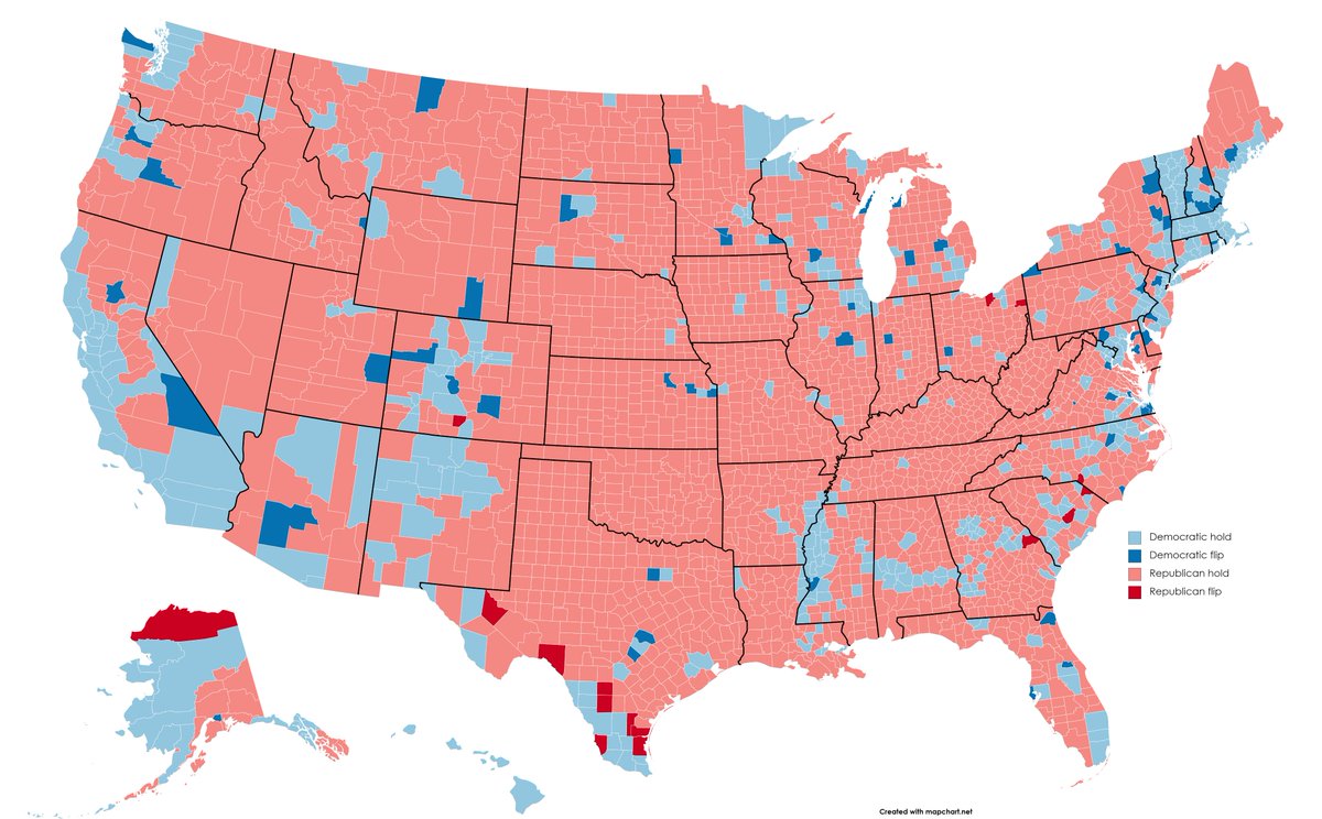 2016 to 2020 county flips : r/USElectionMaps 2016 to 2020 county flips : r/USElectionMaps