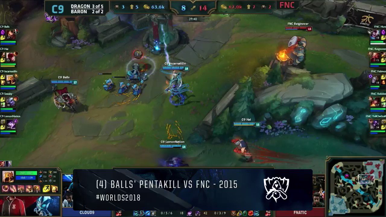 LoL Esports on Twitter: "Most Iconic Plays at Worlds Bracket #Worlds2018 (4) @FlyBalls ...