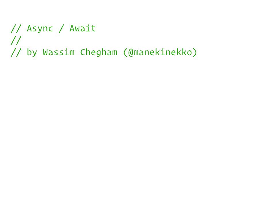 Addy Osmani on Twitter: "Understand JavaScript's async/await in 7 seconds by @manekinekko: https ...