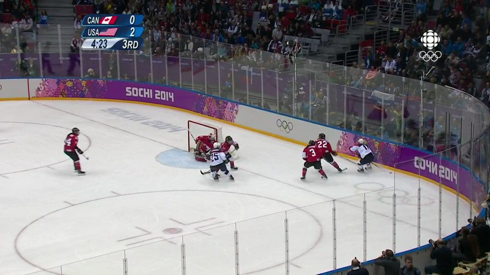 4 Minutes Left In The 3rd And Canada Is Down By 0 2 To Usa In Teh Gold