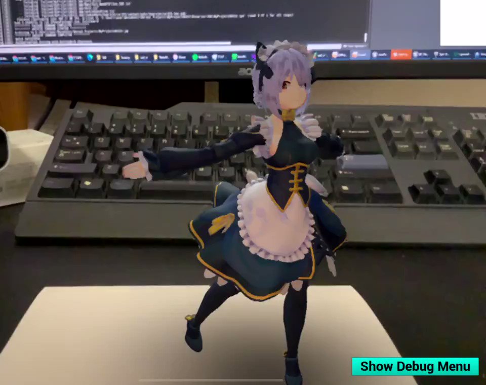 UE4 + arkit iOSも開発継続できそうで良かった記念 #VRM4U #UE4 #vrm4u #ue4 はるべえ haru @ruyo_h