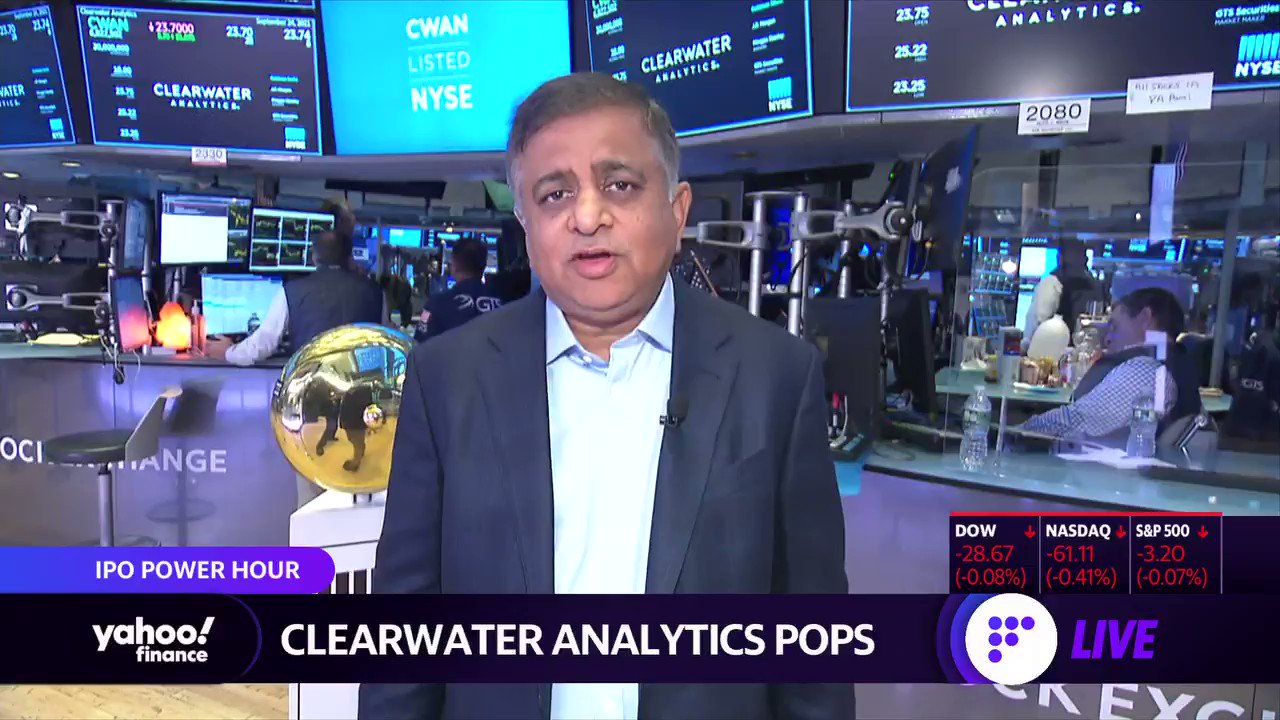 Yahoo Finance on Twitter: "Clearwater Analytics CEO Sandeep Sahai discusses his company’s IPO ...