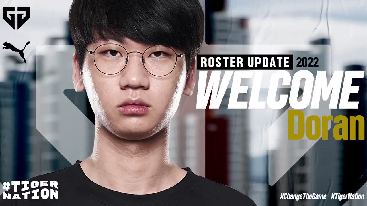 Gen.G Esports on Twitter: "Welcome, Doran Today, we are joined by a new top laner for the 2022 ...