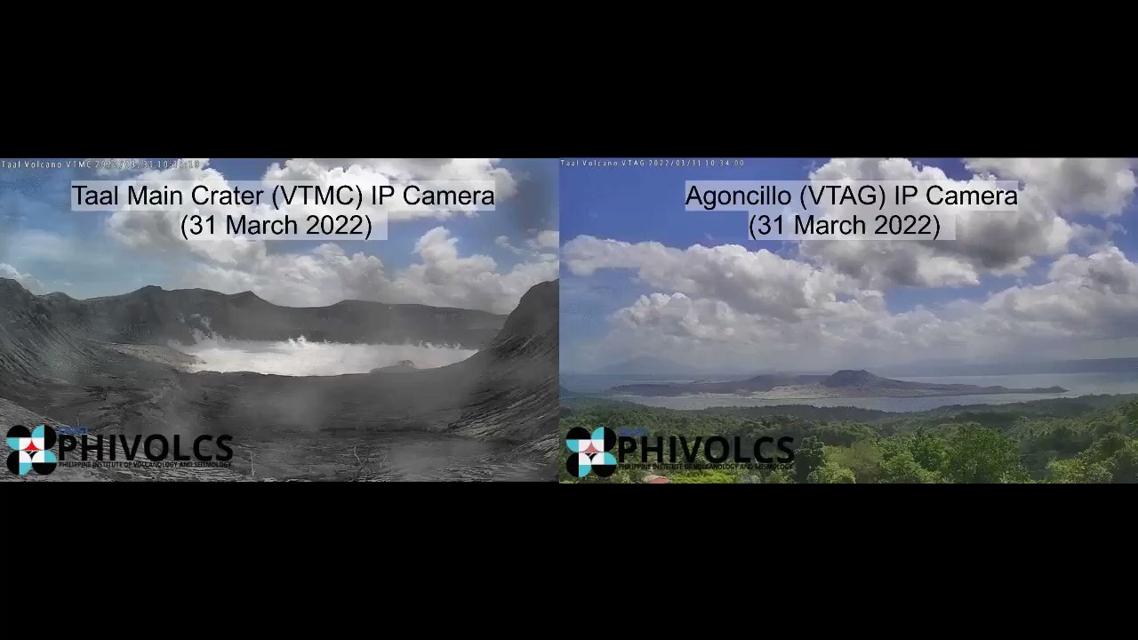 GMA News on Twitter: "PHIVOLCS has recorded a phreatomagmatic burst from the Taal Main Crater at ...