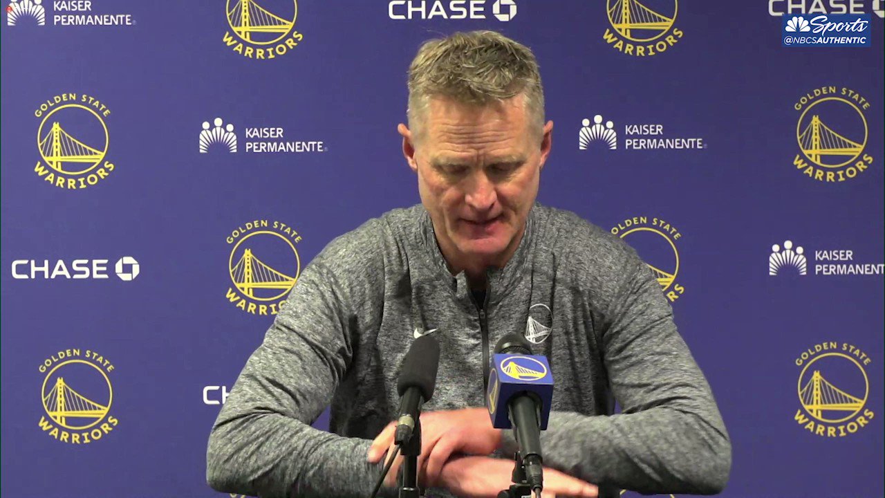 Warriors on NBCS on Twitter: "Kerr on Steph's playoff availability: "There’s a chance he could ...