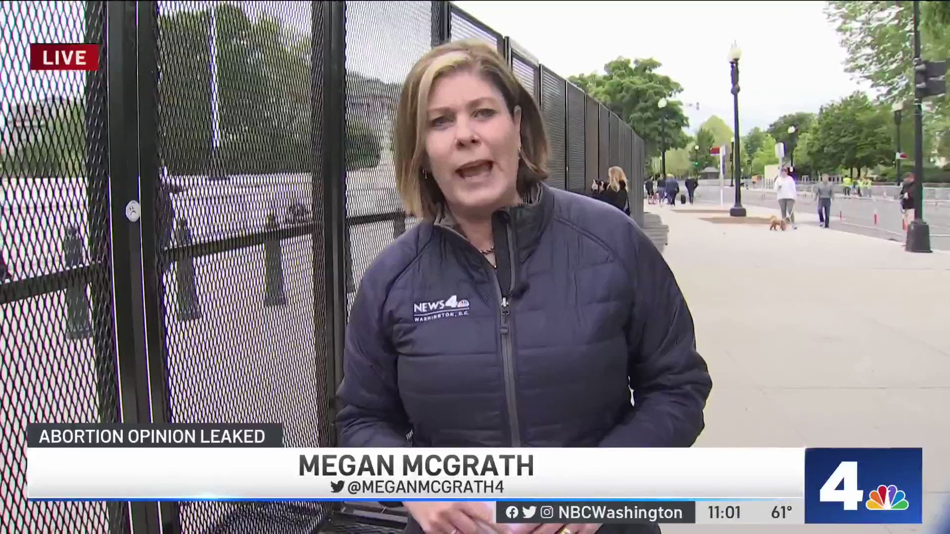 NBC4 Washington on Twitter: "An 8-foot high fence is towering outside the Supreme Court building ...