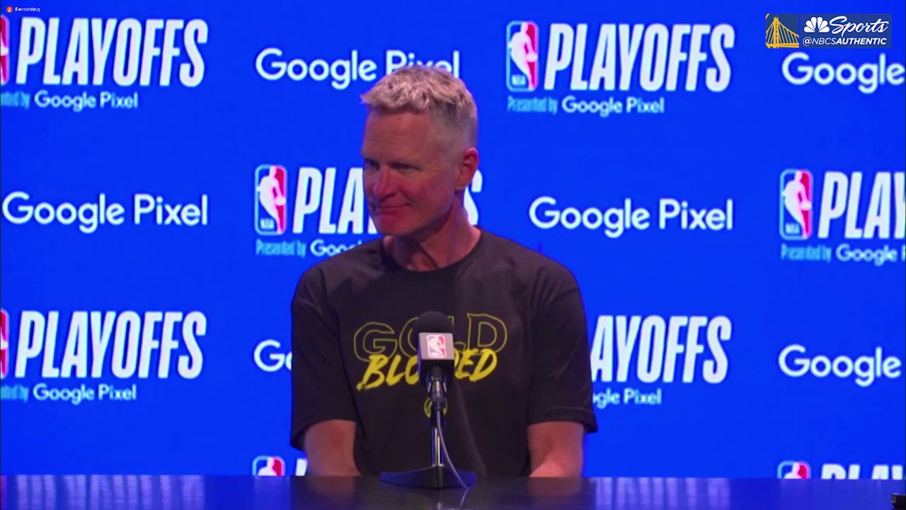 Warriors on NBCS on Twitter: "Kerr gives an update on GP2: “He’s got a huge brace on his arm ...