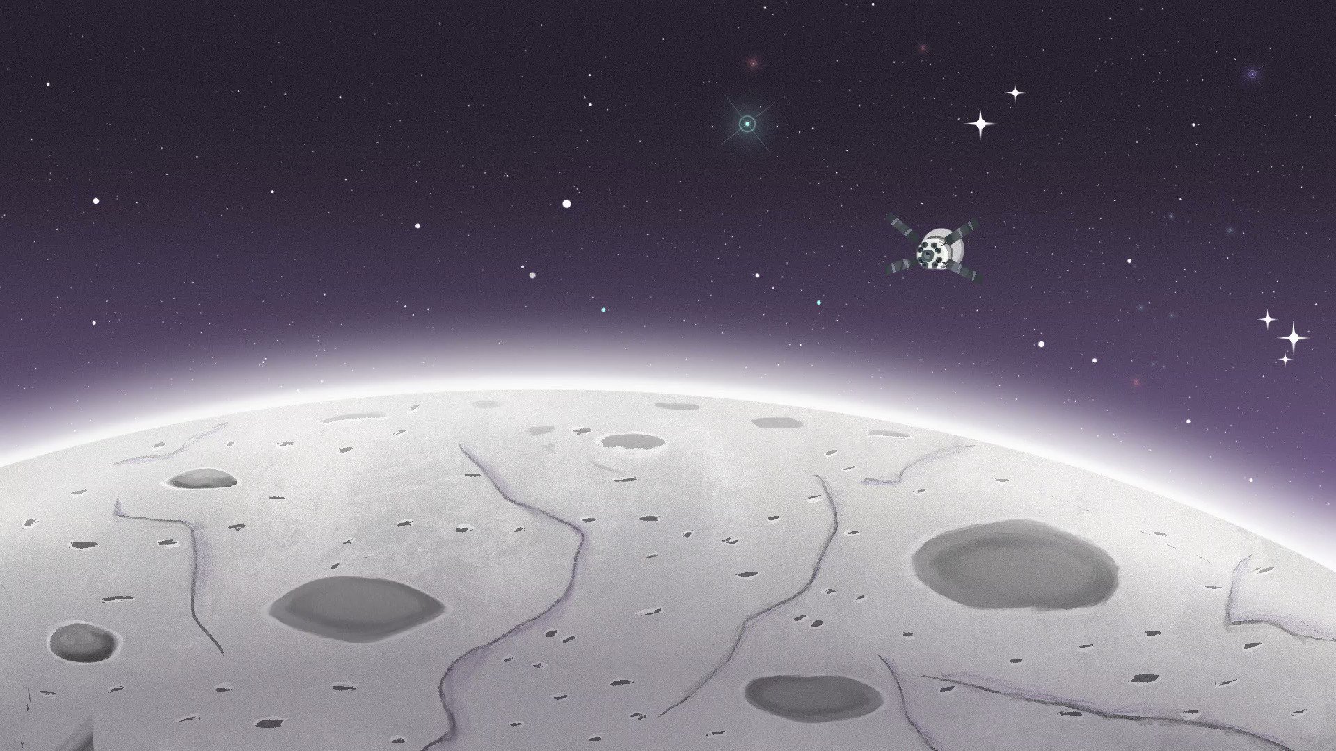 Cartoon Moon Surface