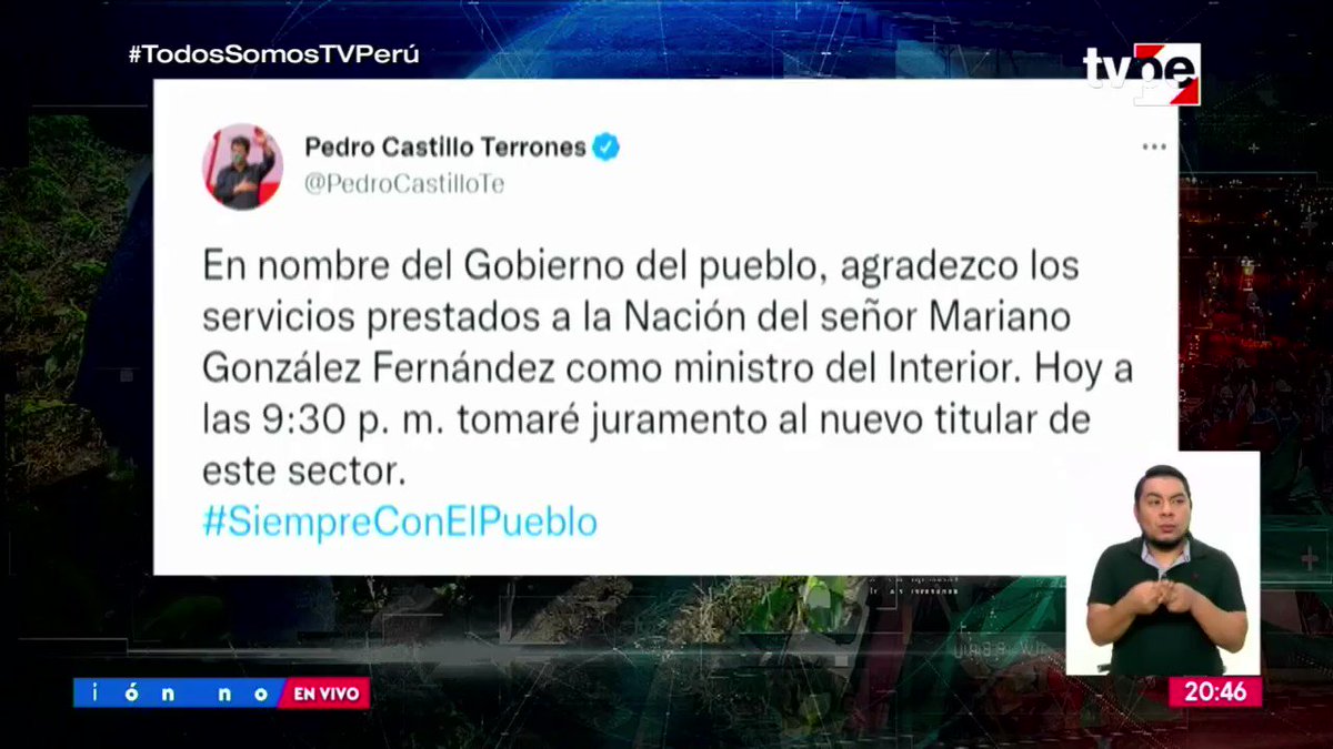 Tvperú Noticias On Twitter 🚨 LoÚltimo Mariano González Dejó El