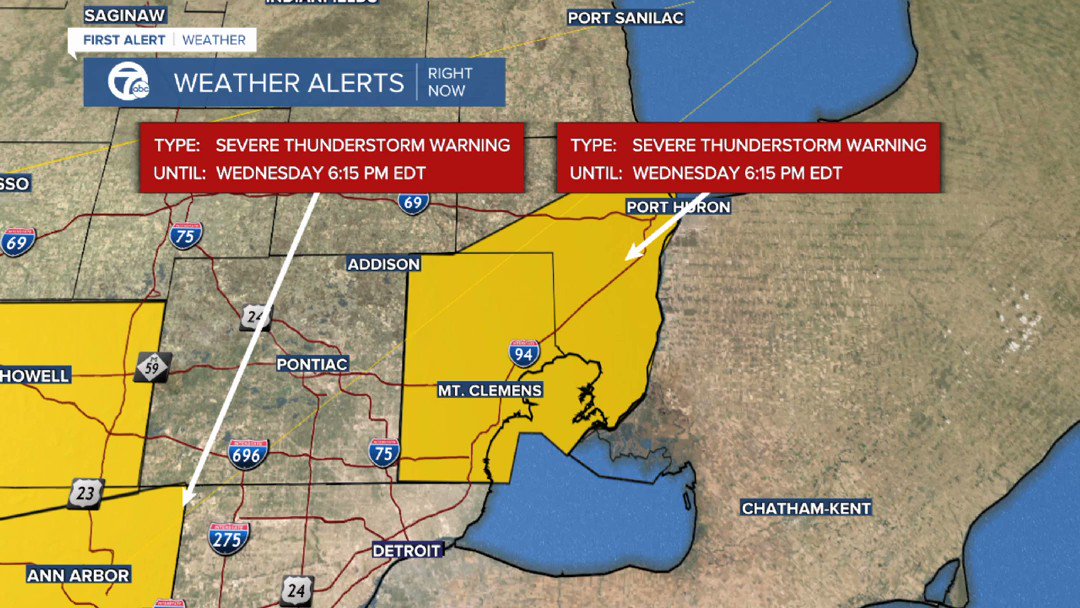 Dave Rexroth on Twitter: "RT @wxyzdetroit: A Severe Thunderstorm Warning has been issued for ...