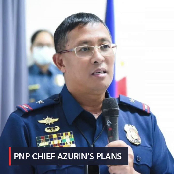 Newly-appointed PNP chief Police General Rodolfo Azurin Jr. announces ...