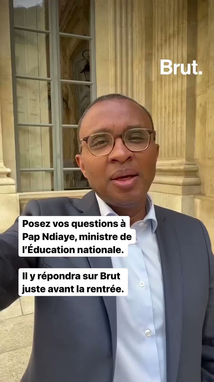 Brut FR on Twitter: "Posez vos questions à Pap Ndiaye, ministre de l’Éducation nationale. Il y ...