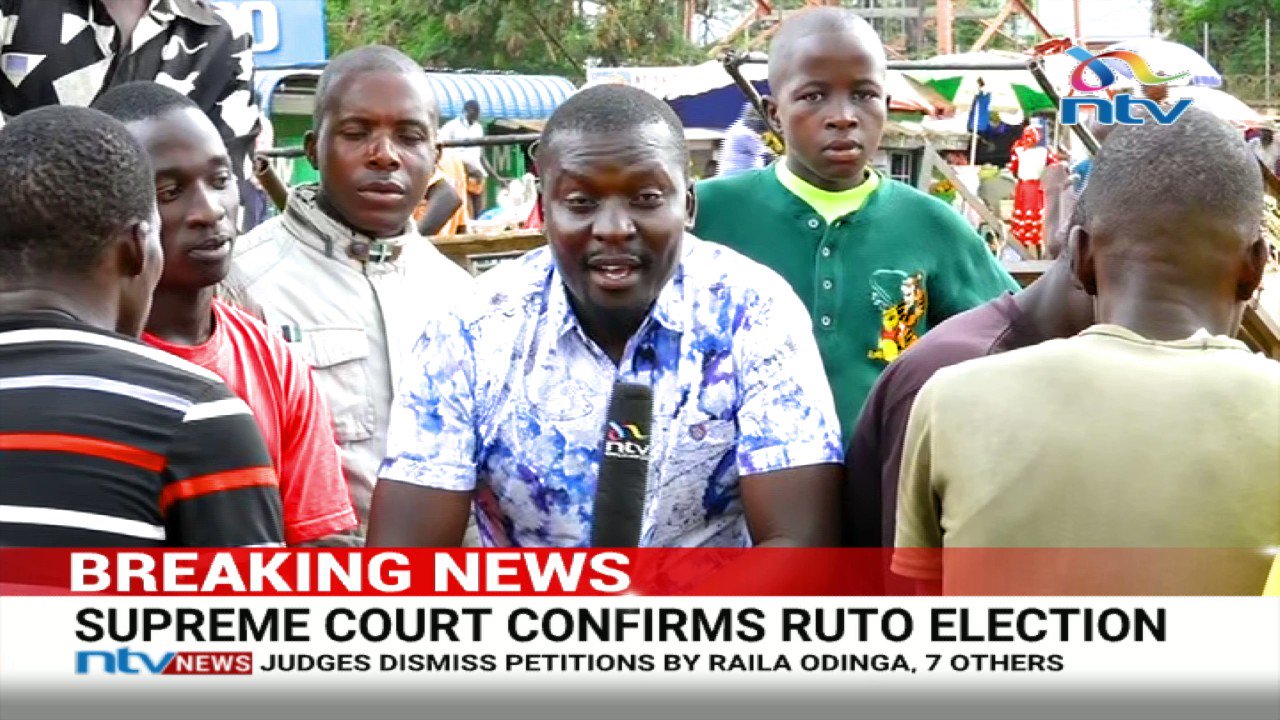 NTV Kenya on Twitter: "Reactions from Bondo after Supreme Court confirmed Ruto's win in the ...