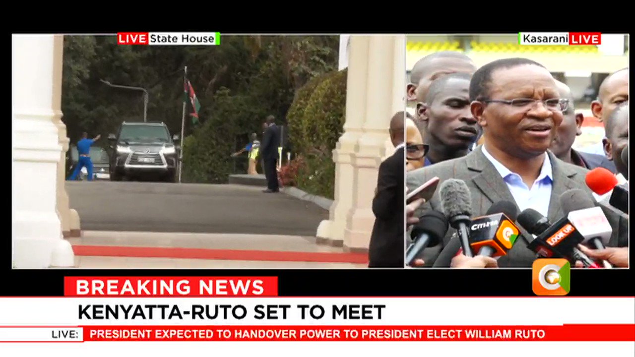 Citizen TV Kenya on Twitter: "President-Elect William Ruto arrives at State House, meets Uhuru ...