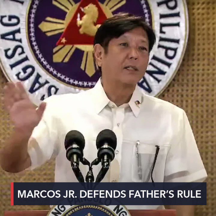 Philippine Leader Ferdinand Marcos Jr Defends His Late Fathers