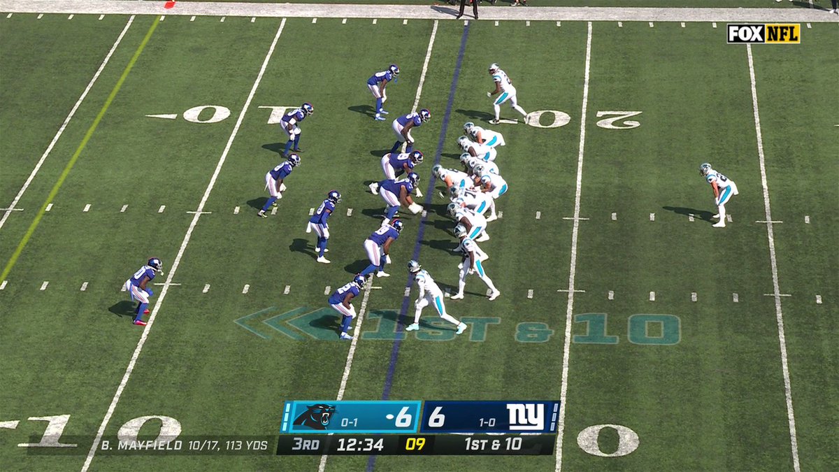 NFL on Twitter: "Baker Mayfield finds a wide open DJ Moore for six! @Panthers lead, 13-6. # ...