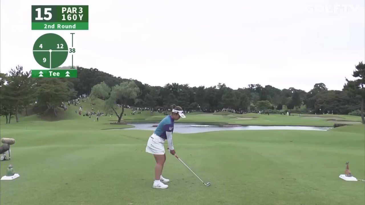日本女子プロゴルフ協会(JLPGA) on Twitter: "#ミヤギテレビ杯ダンロップ女子オープン🏆｜#Round2 池を恐れず果敢に攻める🔥 #山下美夢有 の15番ティーショット🏌️‍♀ ...