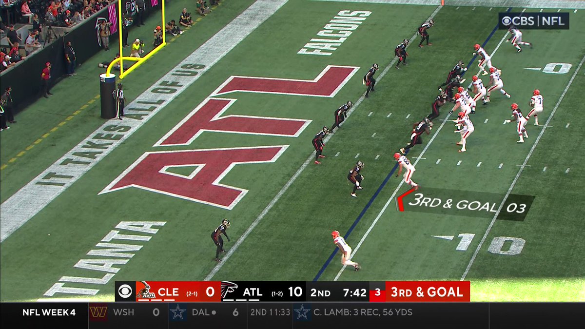 NFL on Twitter: "Jacoby got 'em with the pump fake! @JBrissett12 📺: #CLEvsATL on CBS 📱: Stream ...