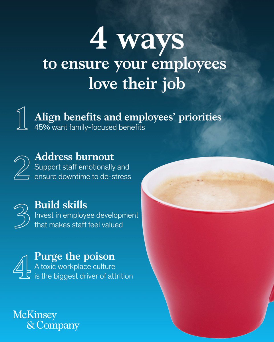 McKinsey & Company on Twitter: "💰 Benefits⁠ 👥 Support⁠ 🛠️ Development⁠ 🤝 Collaboration⁠ ⁠ Four ...