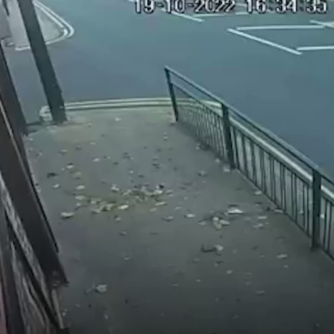 Manchester News MEN on Twitter: "CCTV captures terrifying moment police car ploughs into metal ...