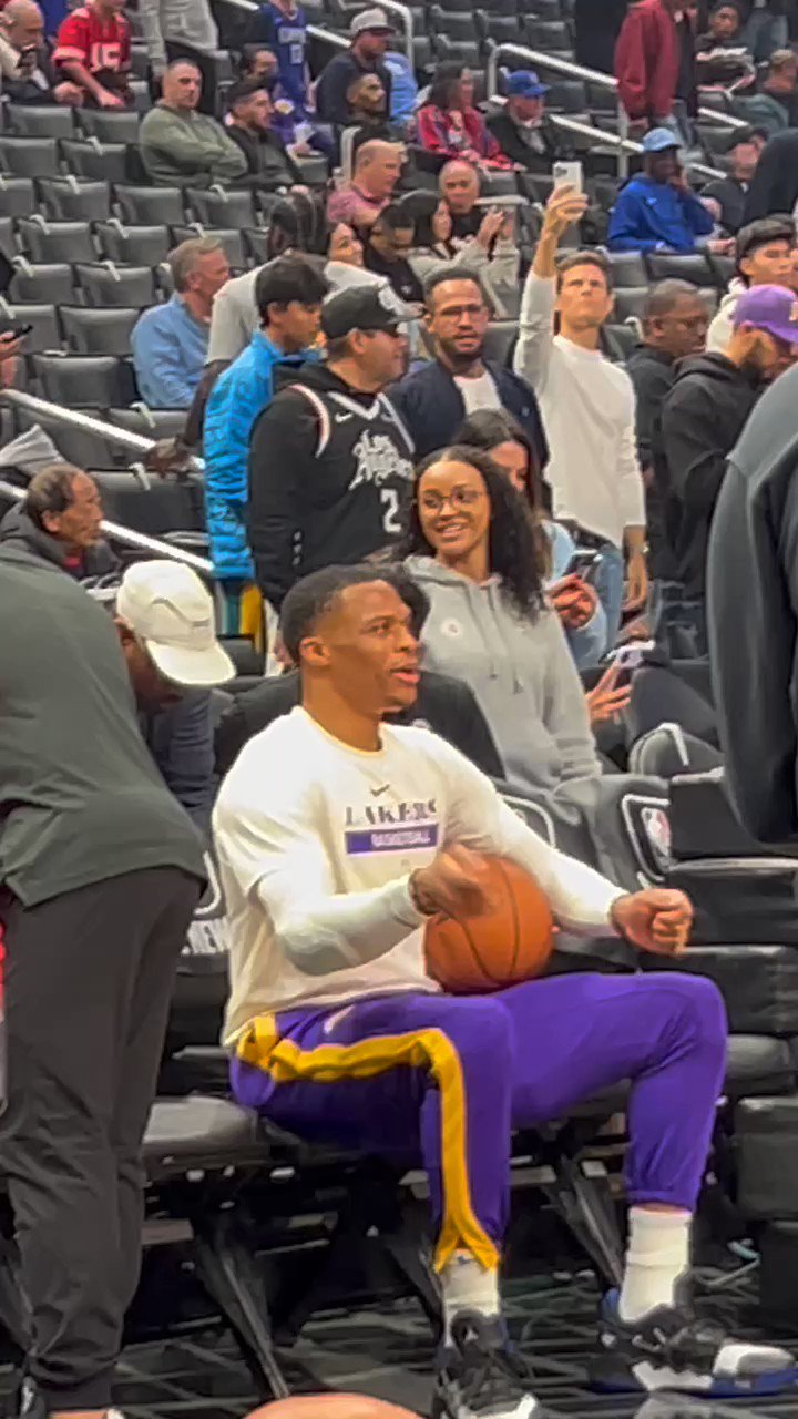 ESPN on Twitter: "Russ was bumping Bad Bunny pregame 🕺😅 @russwest44 | @sanbenito https://t.co ...