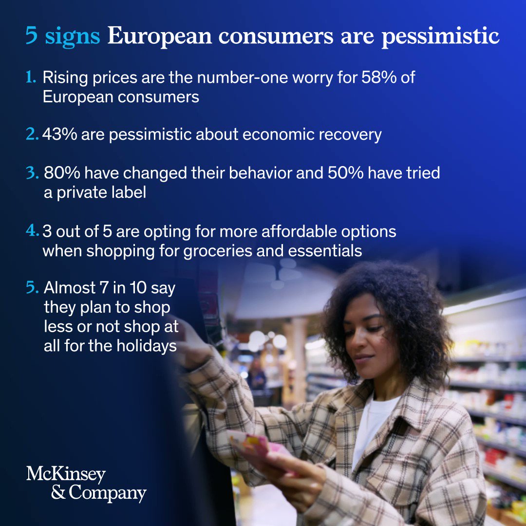 McKinsey & Company on Twitter: "Consumer pessimism intensifies in the face of rising prices 💵 ...