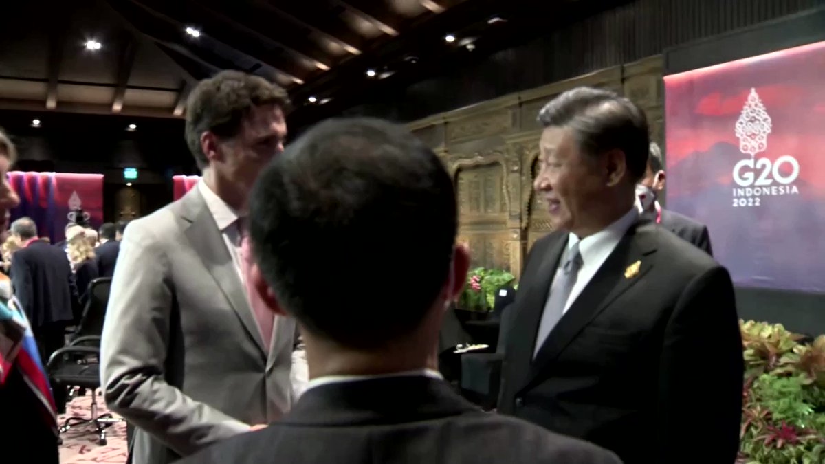Reuters on Twitter: "Watch as Chinese President Xi Jinping confronts Canadian Prime Minister ...