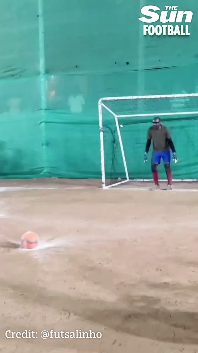 The Sun Football On Twitter That s A Painful Way To Save A Penalty 