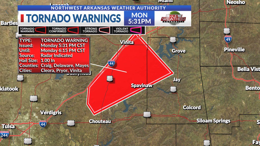 Dan Skoff on Twitter: "#Tornado WARNING issued for parts of the viewing area until 1/02 6:15PM ...