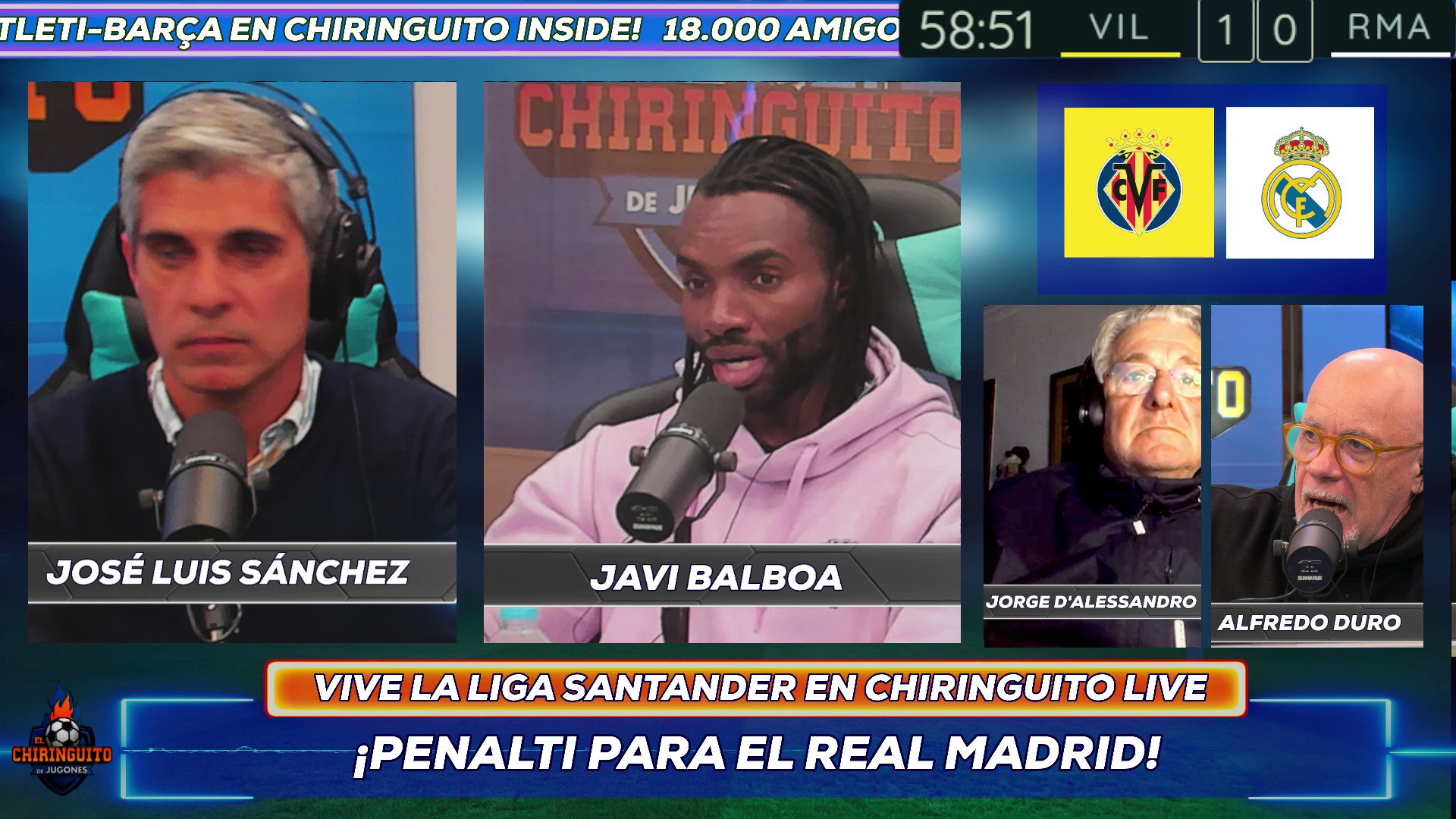 El Chiringuito TV on Twitter: "💥 4 MINUTOS de LOCURA en #ChiringuitoLive @alfredoduro1 se ...