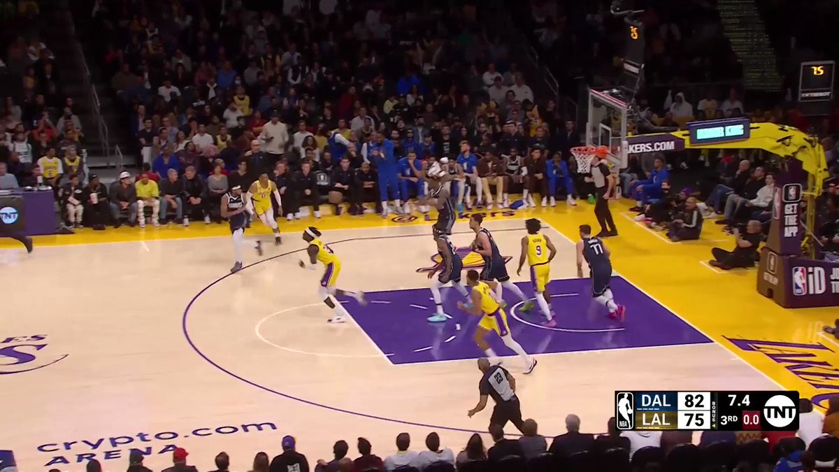 NBA on Twitter: "The @Lakers get back in transition to set up the Wenyen Gabriel chasedown ...