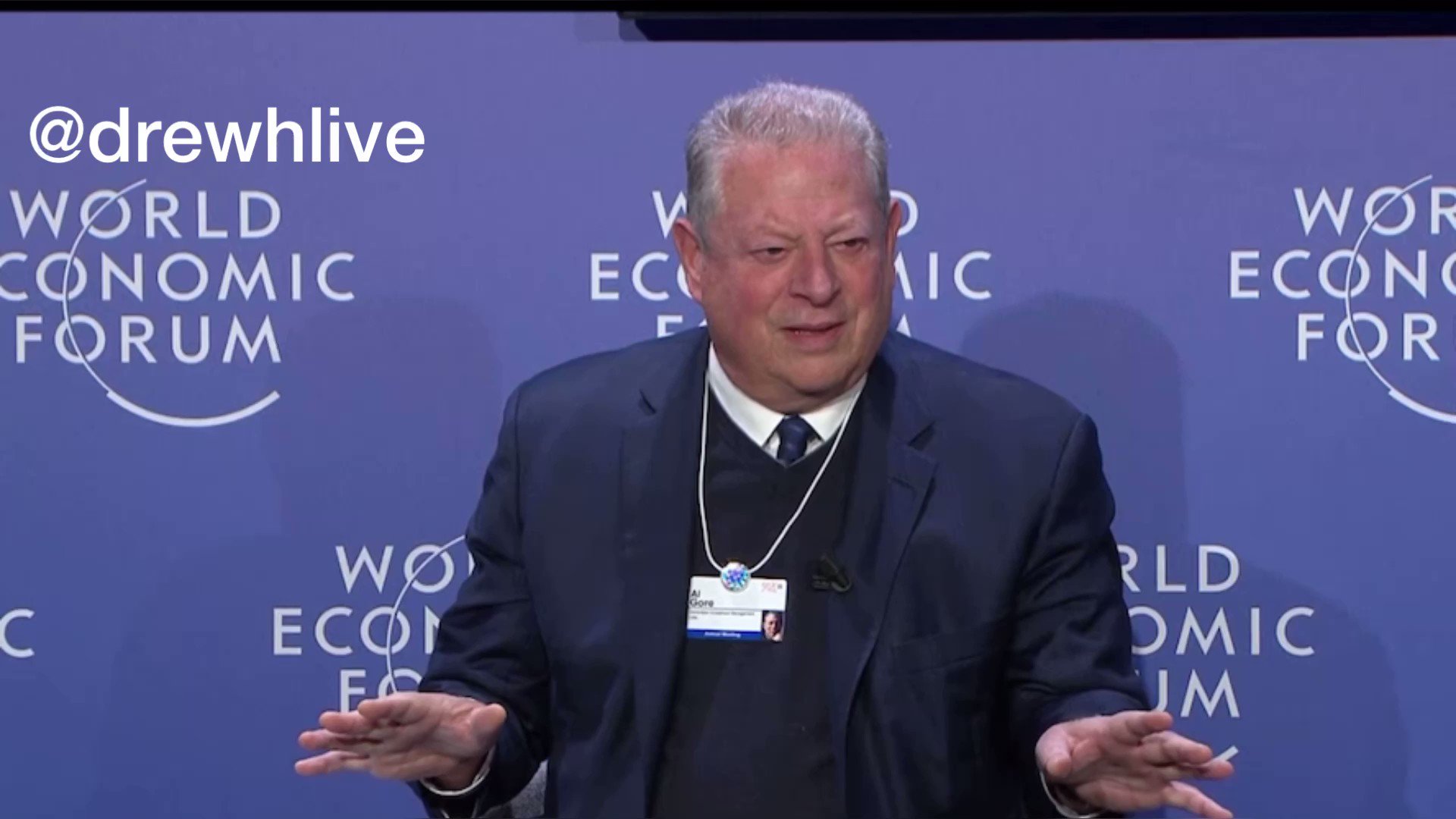 Drew Hernandez on Twitter: "DAVOS WATCH: Al Gore goes on an anti fossil fuel rant claiming ...