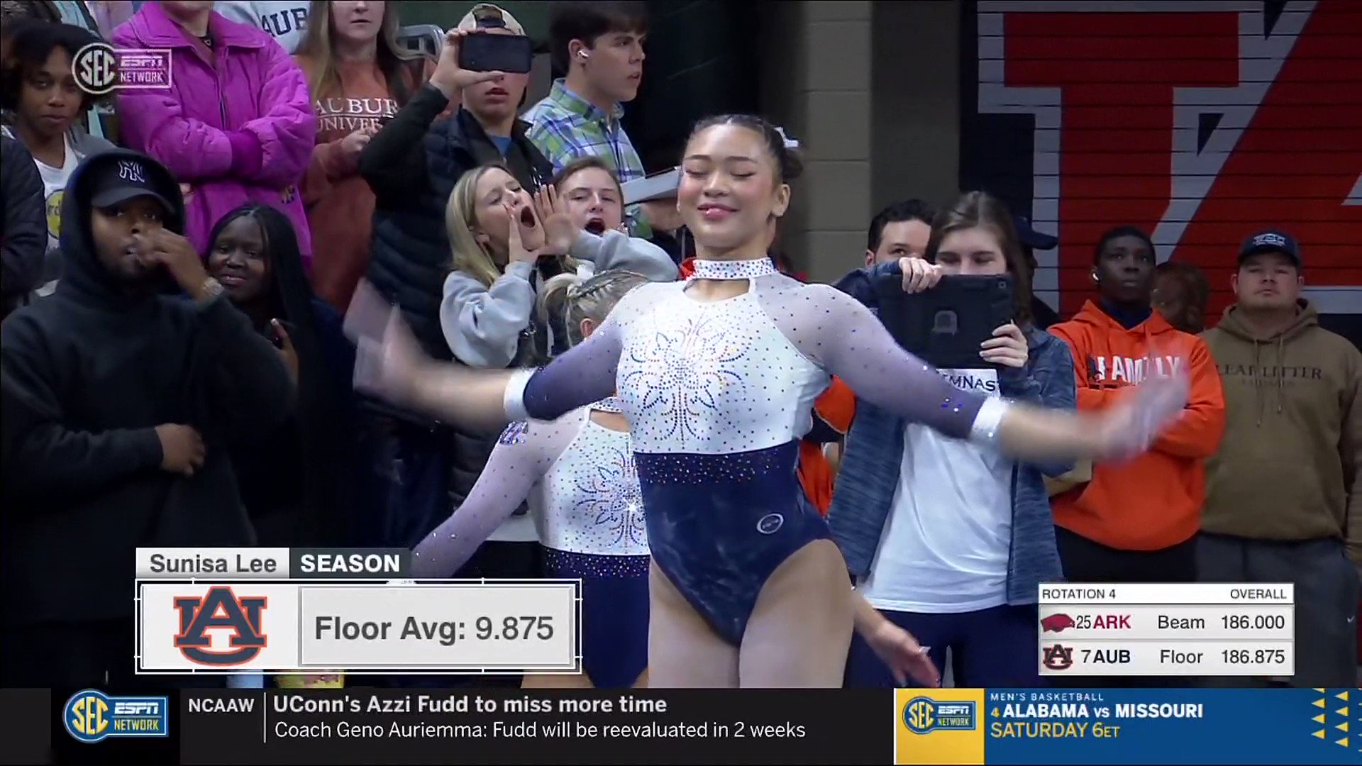 Auburn Gymnastics on Twitter: "FLOOR: Another 9.975 for @sunisalee_ as she debuts her new ...