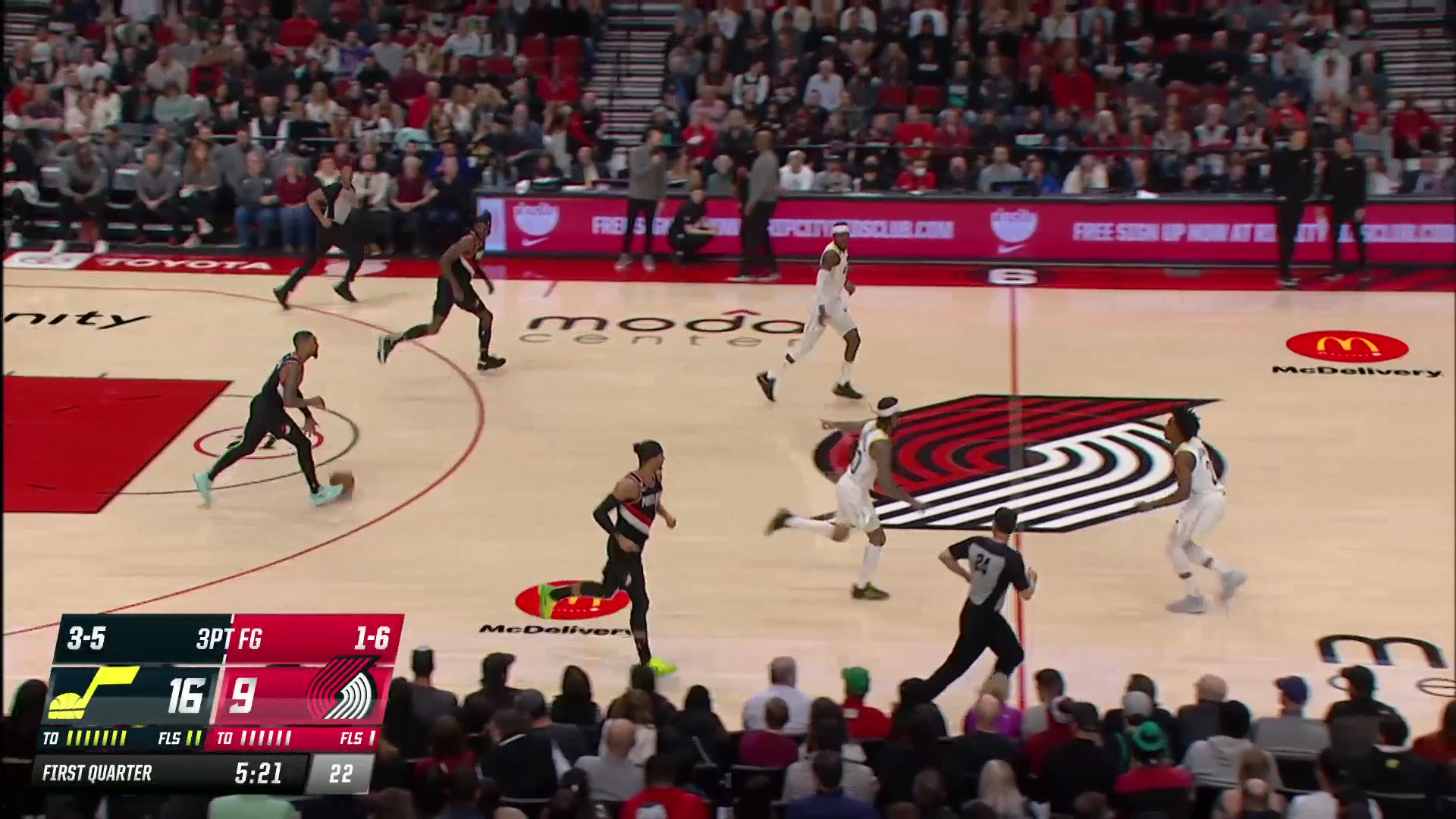 NBA on Twitter: "DAMIAN. LILLARD. 60 points 7 rebounds 8 assists 9 threes 21/29 FG (72.4%) https ...