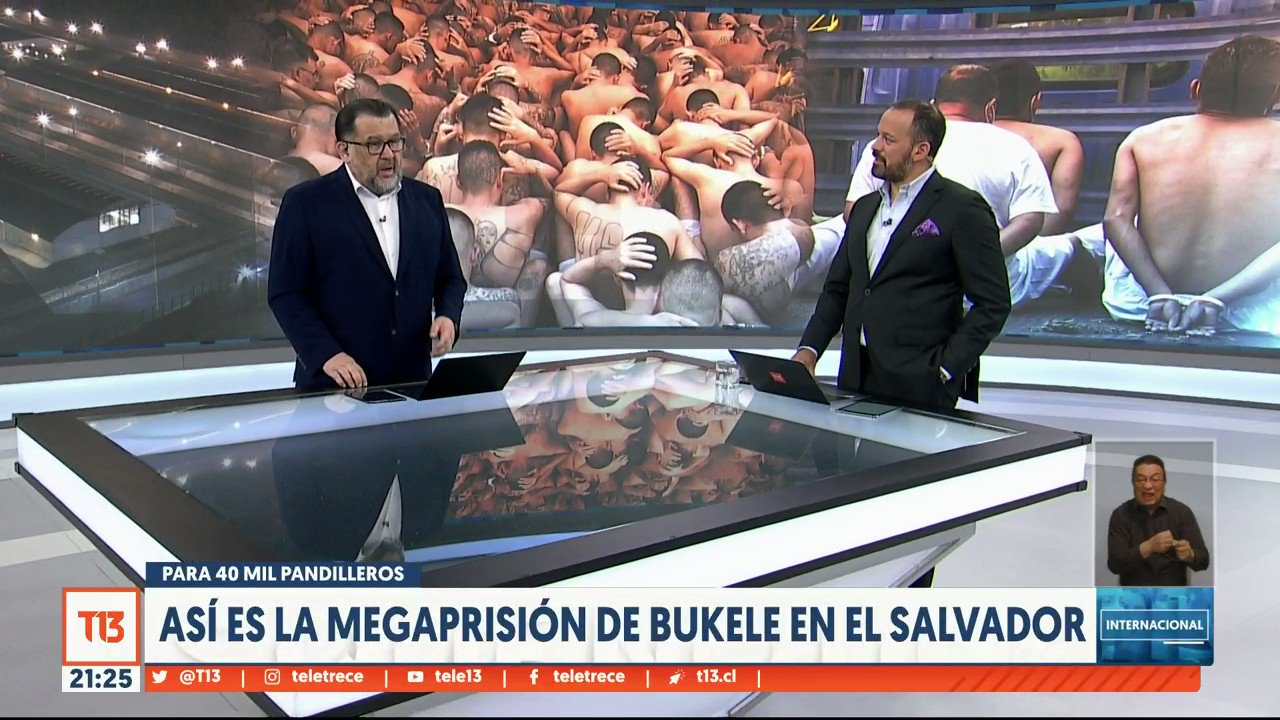 T13 on Twitter: "Capacidad para 40 mil reos: así es la megaprisión de Bukele en El Salvador EN ...