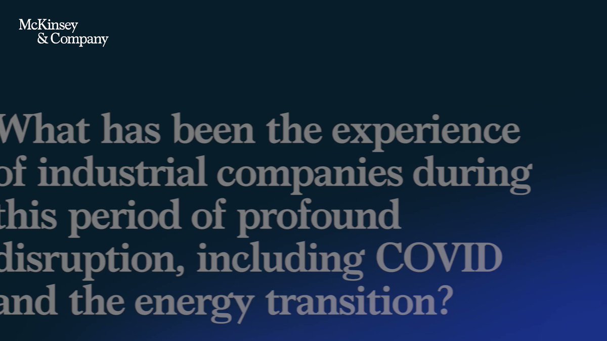 McKinsey & Company on Twitter: "The industrial sector is incredibly resilient. They make ...