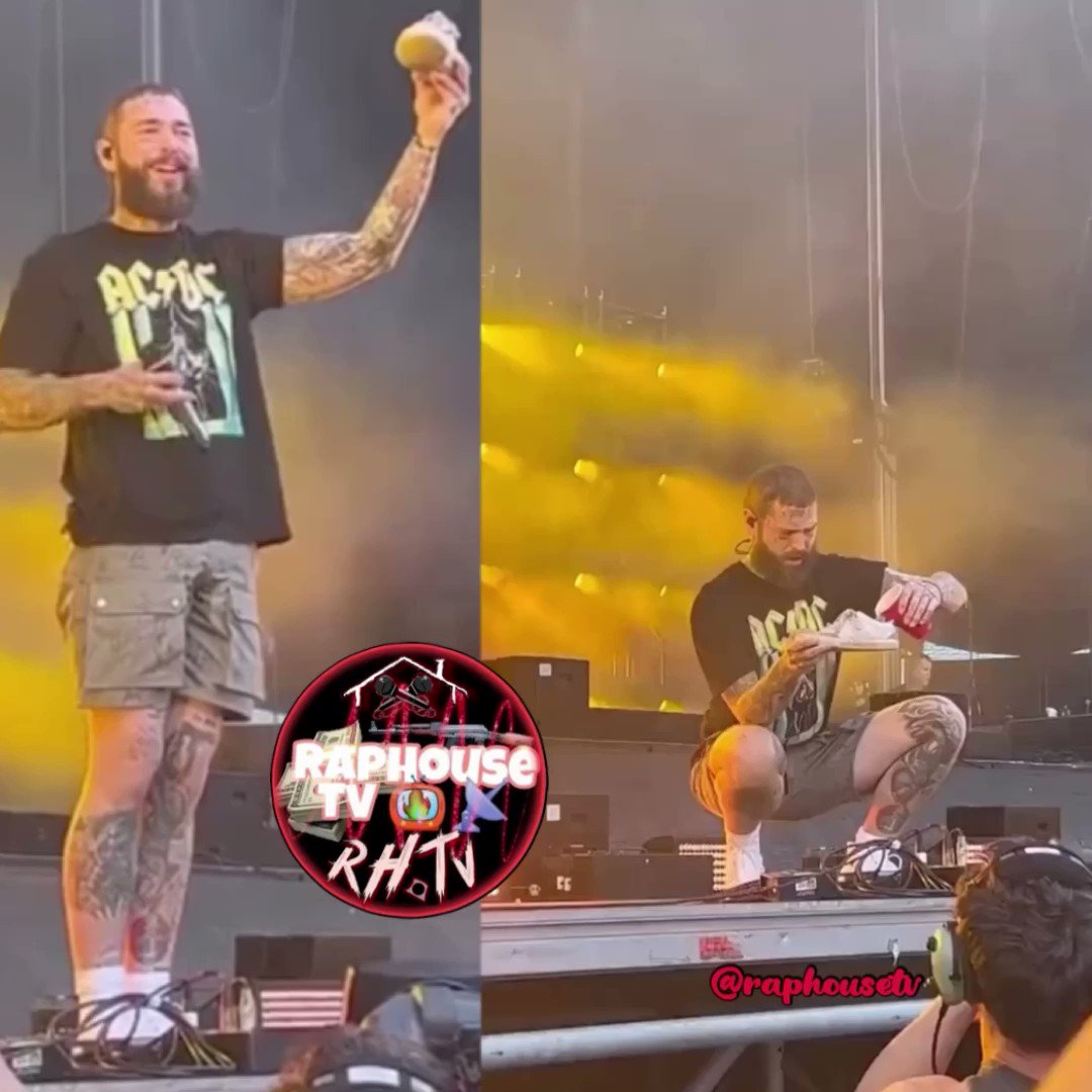 Raphousetv Rhtv On Twitter Post Malone Drinks Beer From A Fans Shoe