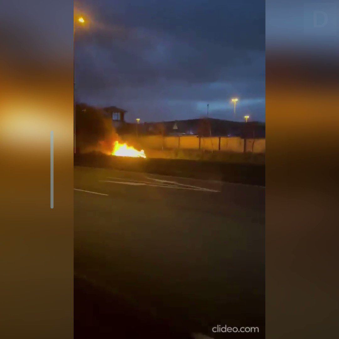 DublinLive on Twitter: "Footage shows moment car bursts into flames on M50."