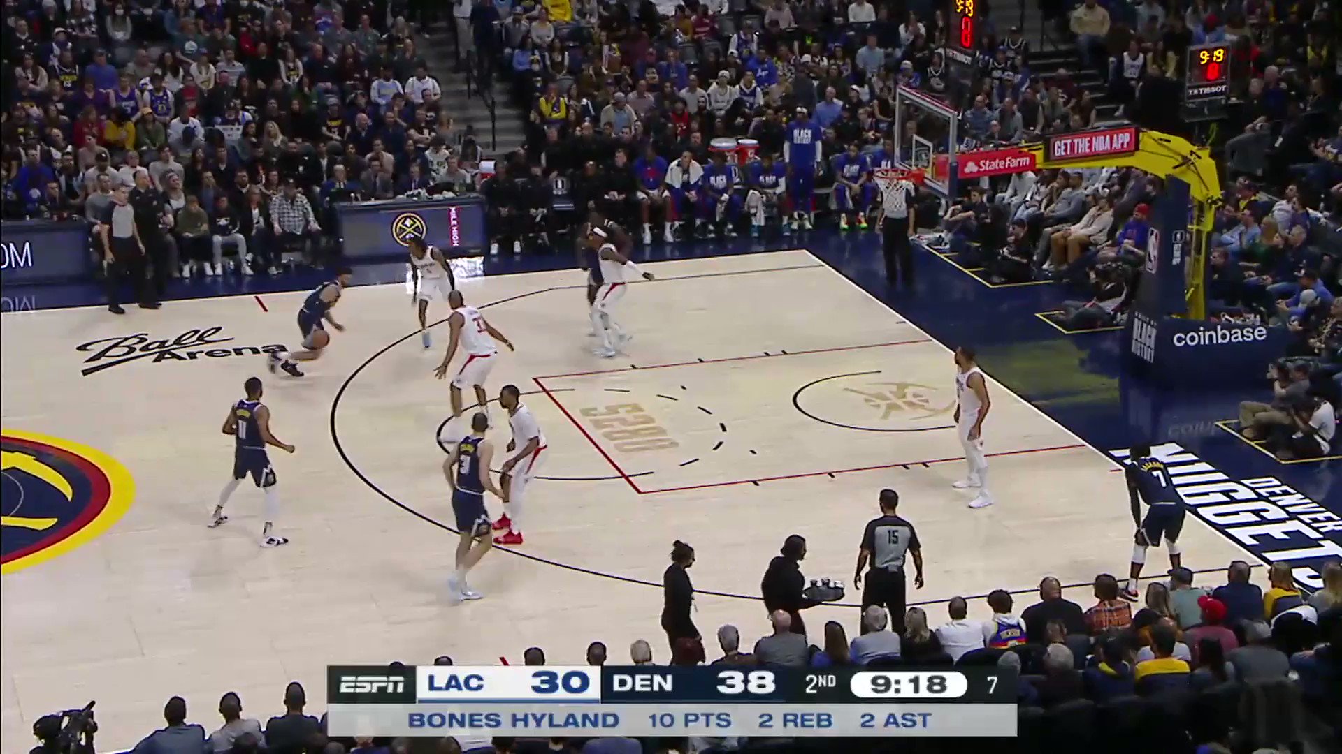 NBA on Twitter: "Jamal Murray steps back from DEEP 😳 @nuggets in front on ESPN! https://t.co ...