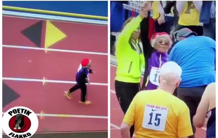 Poetik Flakko On Twitter 100 Year Old Woman Runs 100 Meter Race In