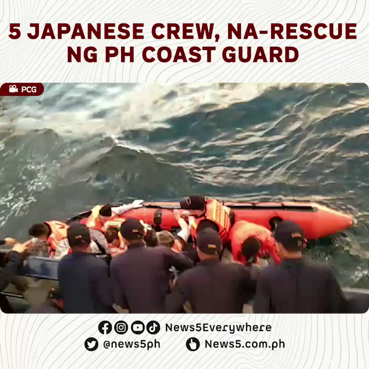 News5 on Twitter: "Biyaheng Davao sana ang limang Japanese crew nang makaranas ng vessel listing ...
