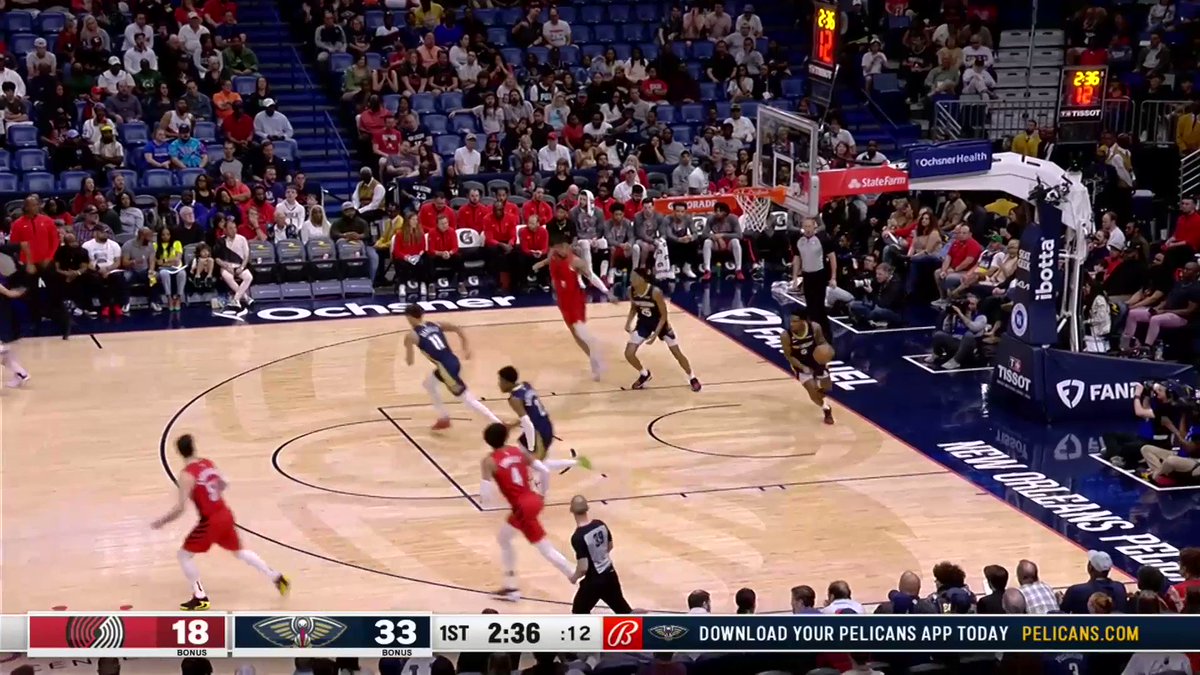 NBA on Twitter: "Trey Murphy III for 3, 2x in a row! 7 Pels threes in the 1Q on the NBA App 📺 ...