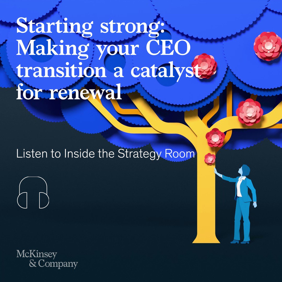 McKinsey & Company on Twitter: "Congratulations, you're a new #CEO. In this interview, we look ...
