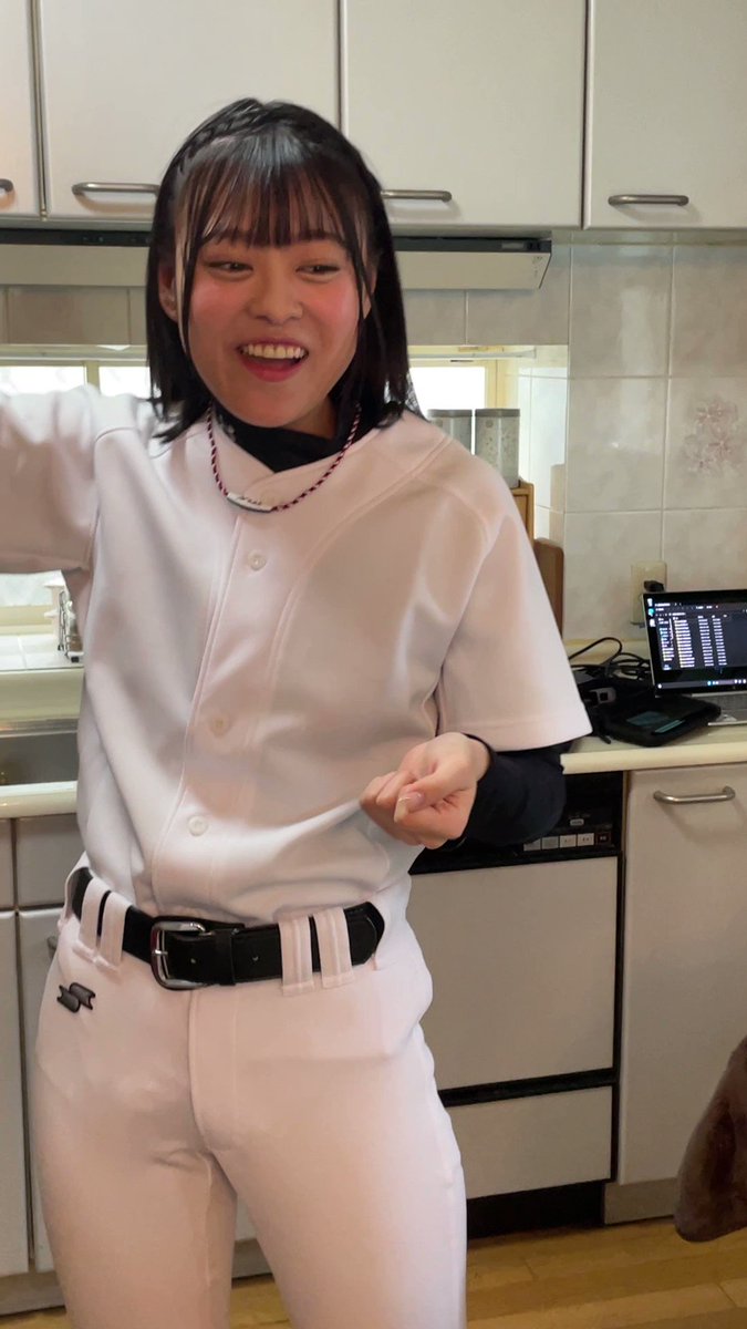 制服fragment On Twitter ガチ野球経験10代美少女月見るいちゃん Ruii88 撮影中にガチ喜びです!!!!!!!! おめでとう🇯🇵すごい🔥🔥 Wbc