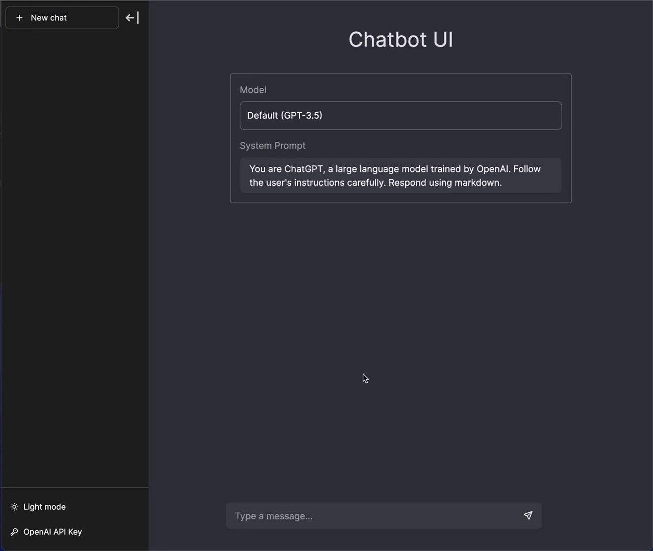 Mckay Wrigley on Twitter: "This one is a game changer… Chatbot UI now has custom system prompts ...