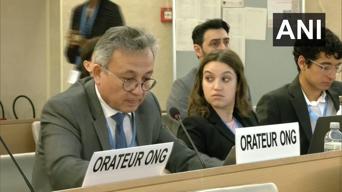 ANI on Twitter: "#WATCH | China interrupts Uyghur Congress president Dolkun Isa as he started ...