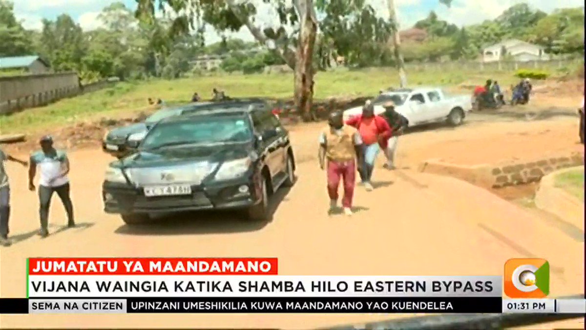 Citizen TV Kenya on Twitter: "Raila Odinga's convoy leaves Lavington for Kawangware #Maandamano"