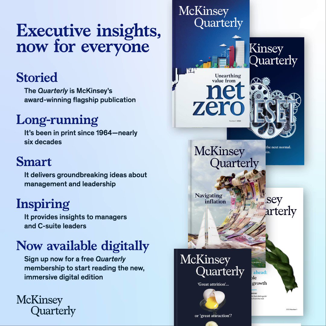 McKinsey & Company on Twitter: "Our flagship #magazine, the McKinsey Quarterly, is now available ...
