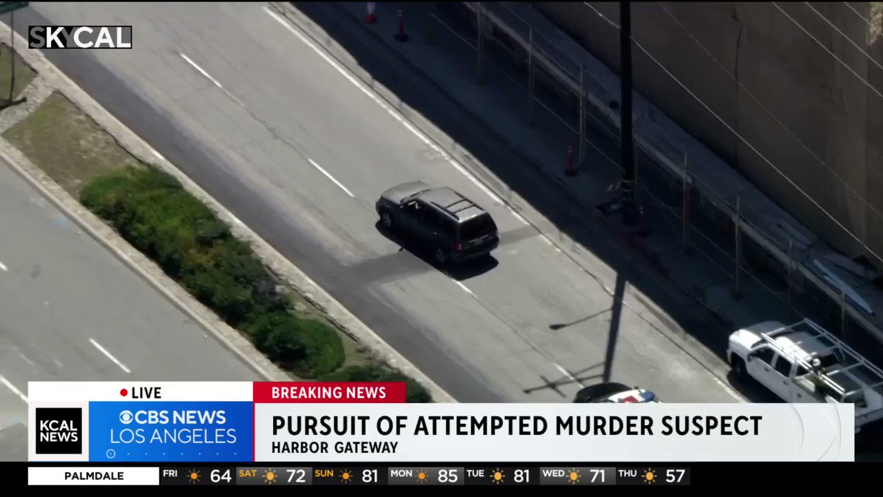 KCAL News on Twitter: "The LAPD approximate two-hour pursuit of an attempted murder suspect ...
