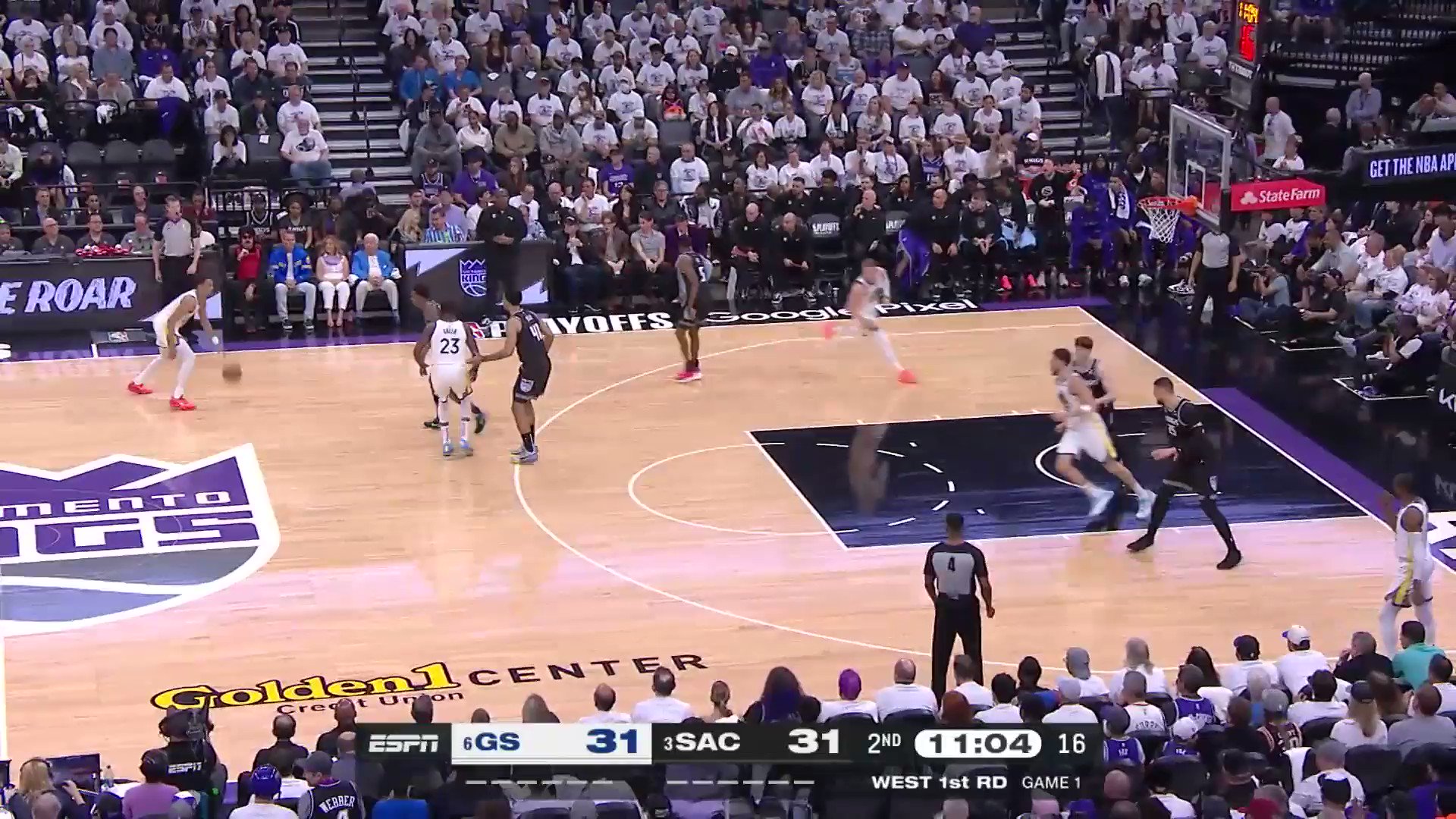 NBA on Twitter: "Alex Len sends it back! SAC/GSW going back-and-forth on ABC. #NBAPlayoffs ...
